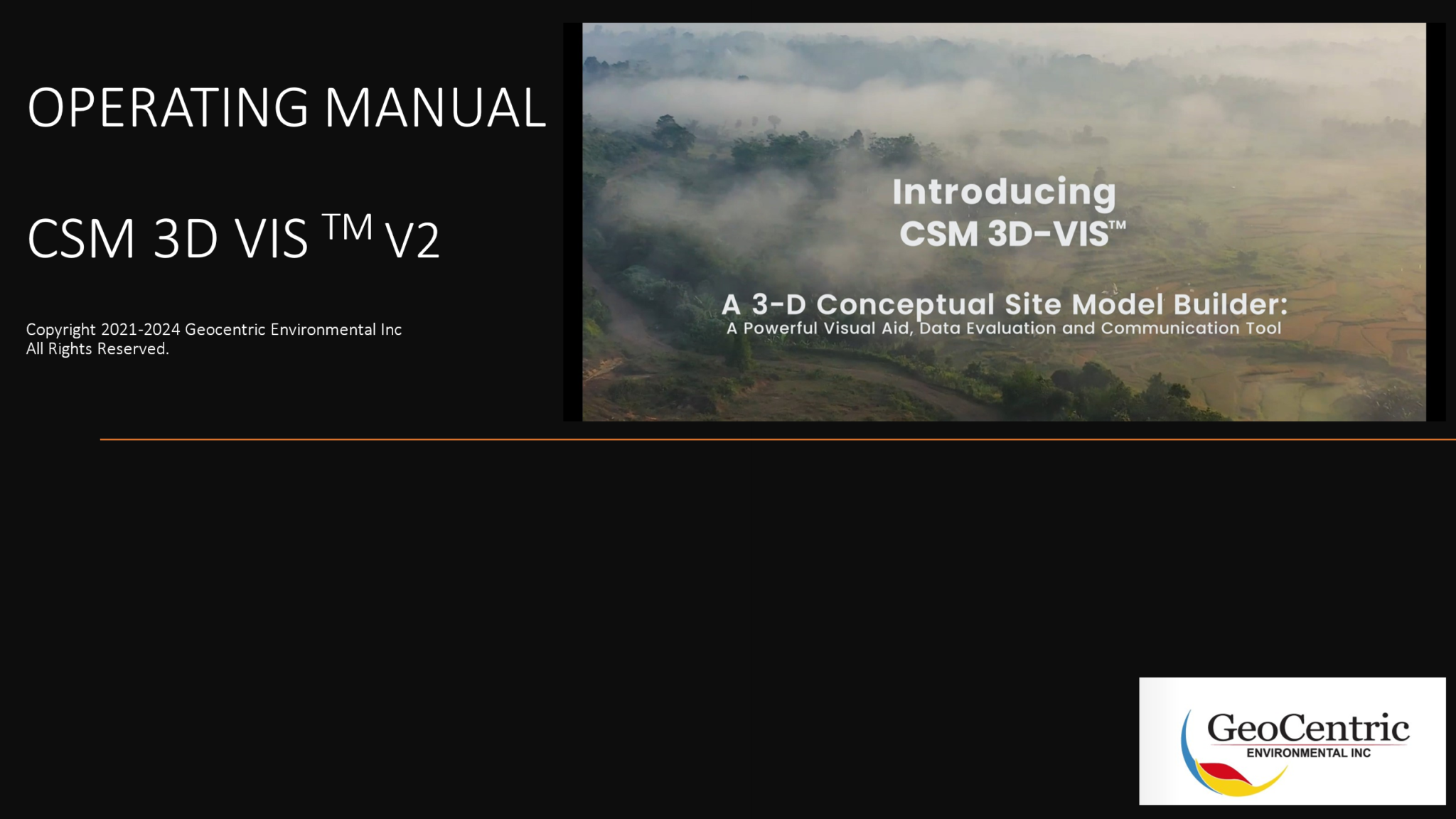 User Guide – CSM 3D Vis™ – GeoCentric Environmental Inc.